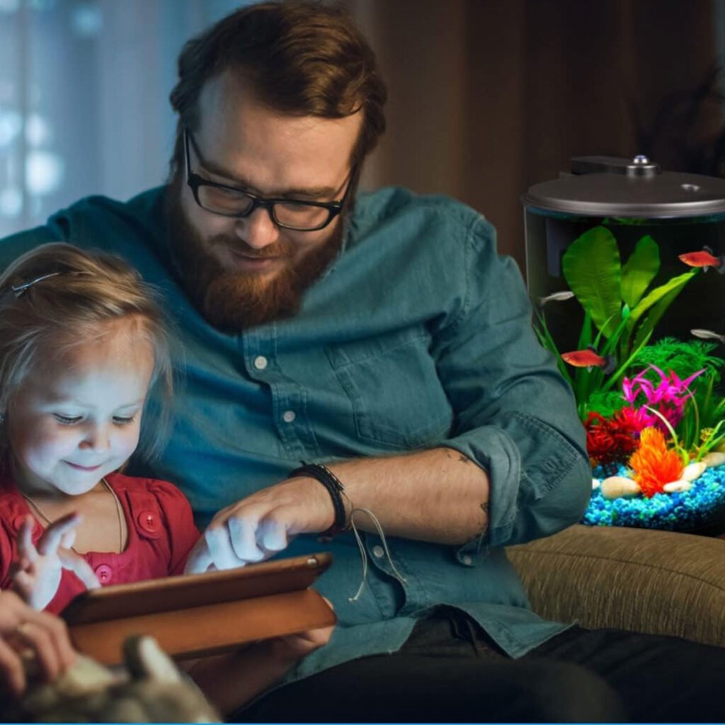 Koller Products 6 Gallon Tropical 360 View Aquarium Starter Kit